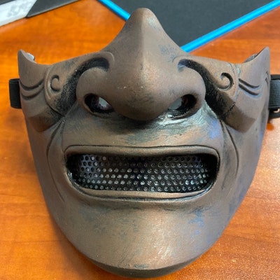 Half Knight Warrior Samurai Mask, BB Gun Airsoft Mask, Halloween ...