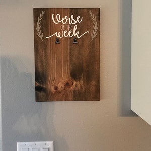 Wooden Verse of the Week Clipboard Wood Bible Verse Wall - Etsy
