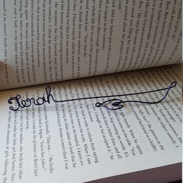 A Custom Wire Bookmark, A Personalized Wire Name Bookmark With a Heart ...