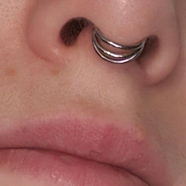 Dainty Sun Daith Ring, Hinged Clicker Hoop, 16ga 8mm or 10mm, Unisex ...