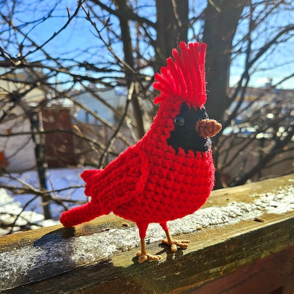 Cardinal Crochet Amigurumi Pattern PDF - Realistic Cardinal - Etsy