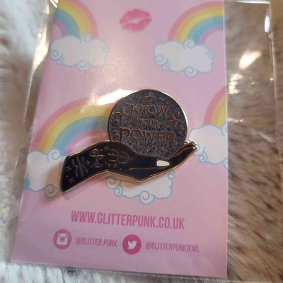 Know Your Power Enamel Pin Feminist Pin Feminist Enamel Girl Power Feminist Witch Pin Witchy Pin ...