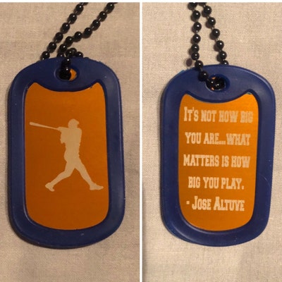 Baseball Dog Tag Necklace Custom Engraved Dog Tag Necklace Choose Tag ...