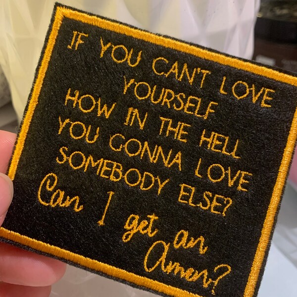 Love Yourself Iron on Patch | Embroidered Patch | LGBT Patch | Patches ...