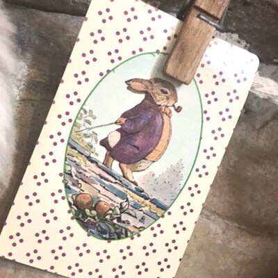 Rabbit Cards / 2 Vintage Rabbit Playing Cards Great for Mixed Media ...