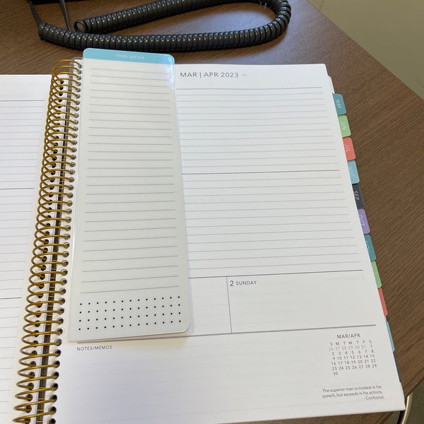 PAGEMARKER for Planner Bookmark Clip-in Page Marker | Laminated Wet ...