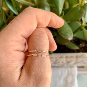 2 Gold Stacking Rings,stackable Ring,gold Rings,open Gold Ring,stacking ...