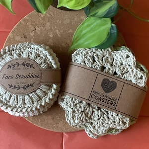 Printable Coaster Tags and Labels, Knit, Crochet Coaster Sets ...