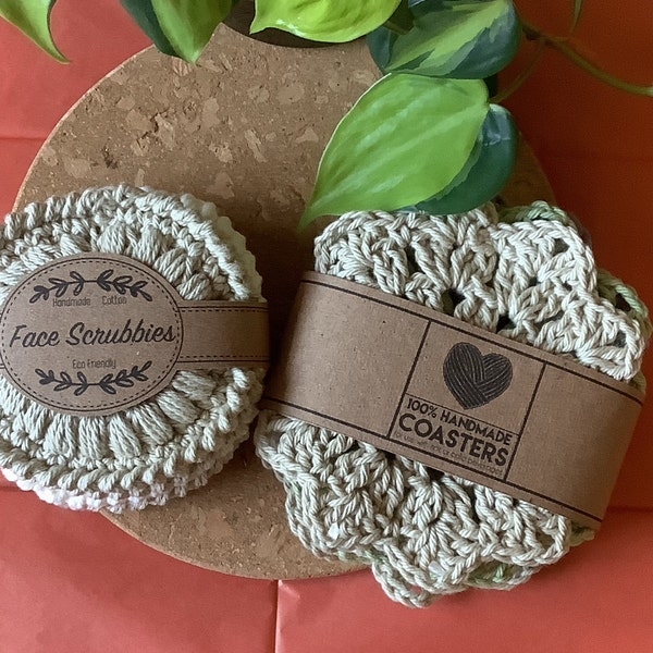 Printable Coaster Tags and Labels, Knit, Crochet Coaster Sets ...