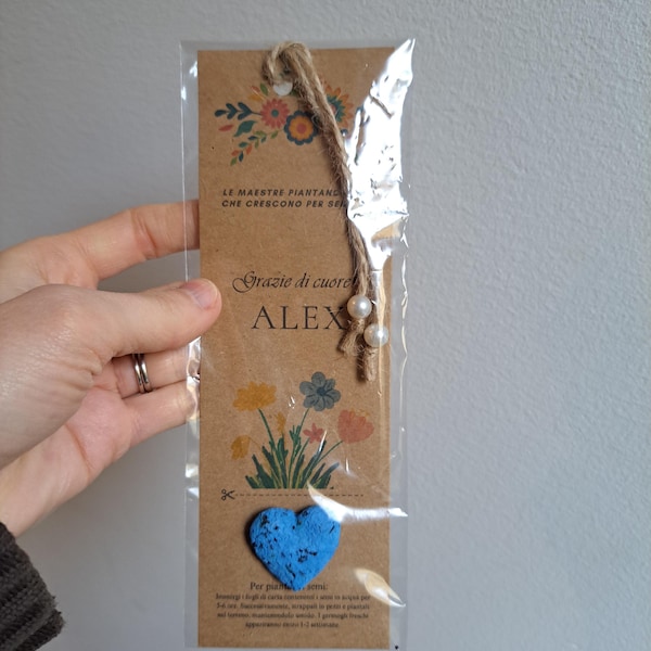 Personalized Seed Paper Bookmark: Plantable Wildflower Wedding Favor - Etsy