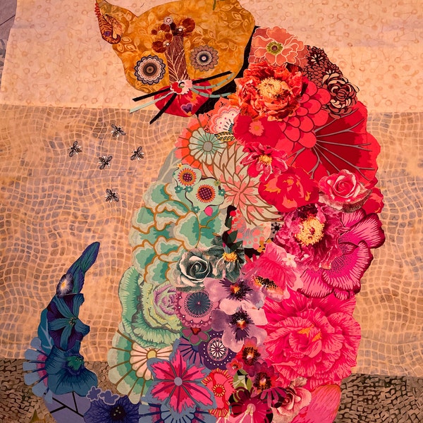 Purrfect, a Collage Quilt Pattern by Laura Heine of Fiberworks, Cat ...
