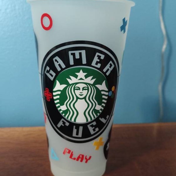 Gamer Fuel Svg Starbucks Hot Cup Wrap Svg, Video Game Controller 16oz ...