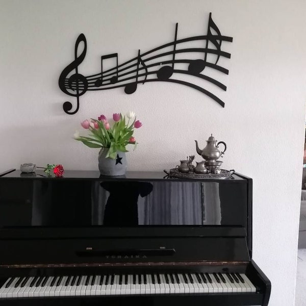 Music Notes Wall Art, Wooden Music Notes, Music Wall Decor, Music ...