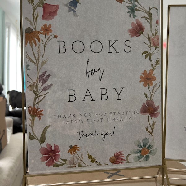 Boho Book for Baby Sign, Printable Baby Shower Book for Baby Sign ...