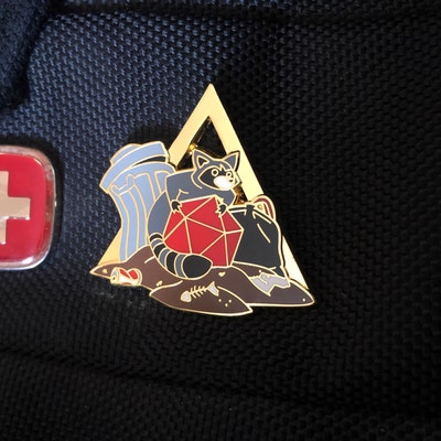 Raccoon With D20 Pin Trash Rolls RPG Pin Hard Enamel Pin - Etsy