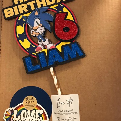 Sonic the Hedgehog, Sonic Party, Sonic Topper, Sonic Cake Topper, Sonic ...