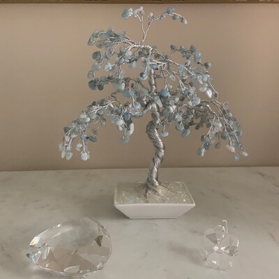 Flowering Bonsai Crystal Tree Aventurine-rose Quartz Crystal - Etsy