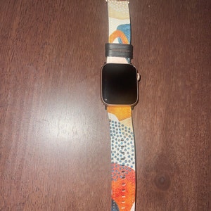 Rustic Abstract Shapes Apple Watch Band Series 3 4 5 6 7 8 SE 38mm 40mm ...