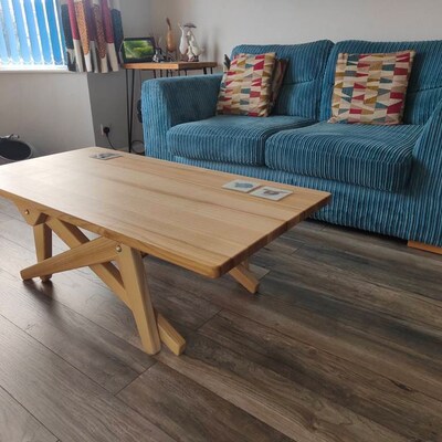 Transformation Table 2in1 Dining/coffee Natural Solid Wood Coffee Table ...
