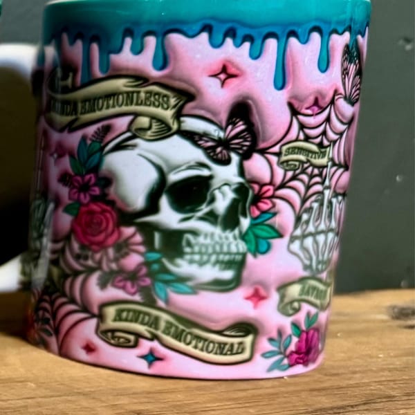 3D Kinda Emotional Kinda Emotionless Inflated Mug Wrap Sublimation ...