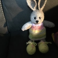 Toy Knitting Pattern for a Small Rabbit With Removable Clothes 7 Inches ...