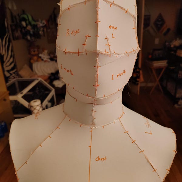 DIY Mannequin Bust Head EVA Foam Template - Etsy