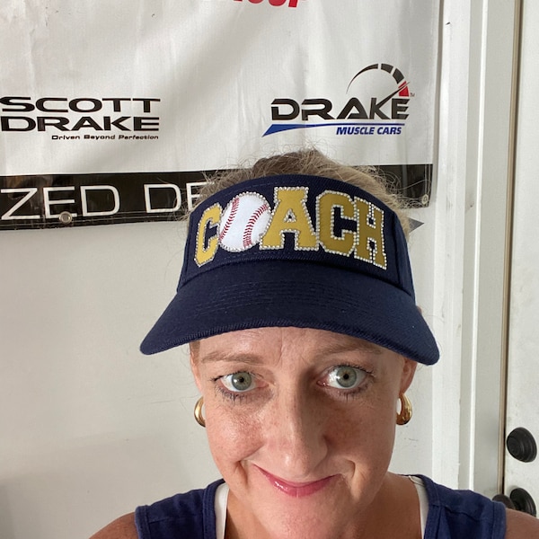 Softball Coach Sun Visor, Rhinestone Softball Sun Visor for Coach ...