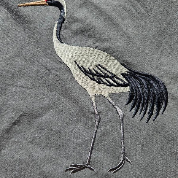 Crane Embroidery Design - Etsy