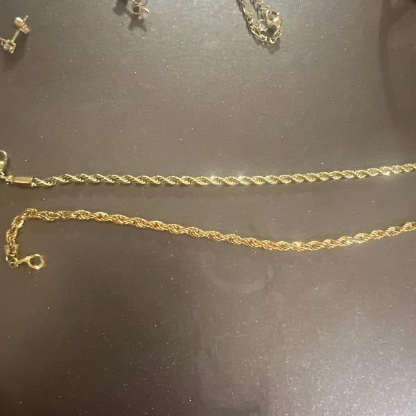 14K Gold Paperclip Chain Necklace, Link Chain Necklace, Paperclip ...