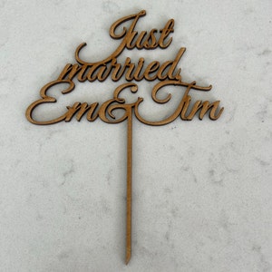 Wooden Custom Cake Topper With Your Text / Personalised Party Decor ...