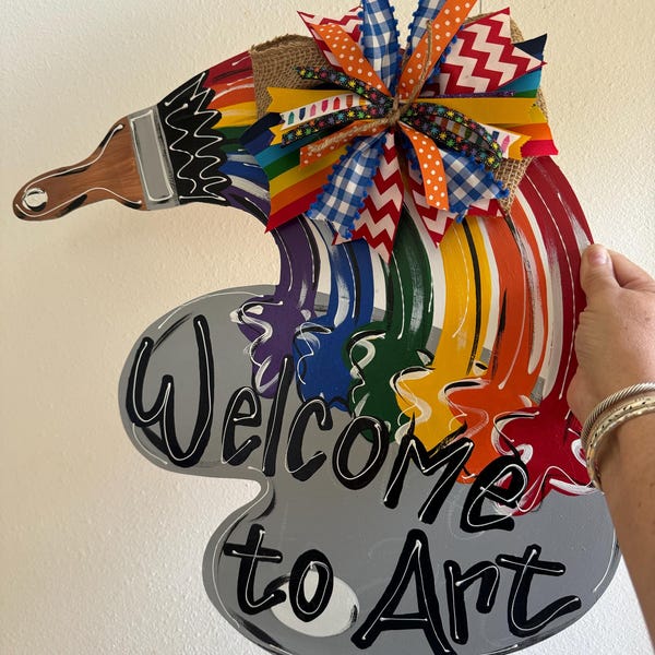 Welcome to Art Class | Art Teacher Door Hanger | Classroom Decor ...
