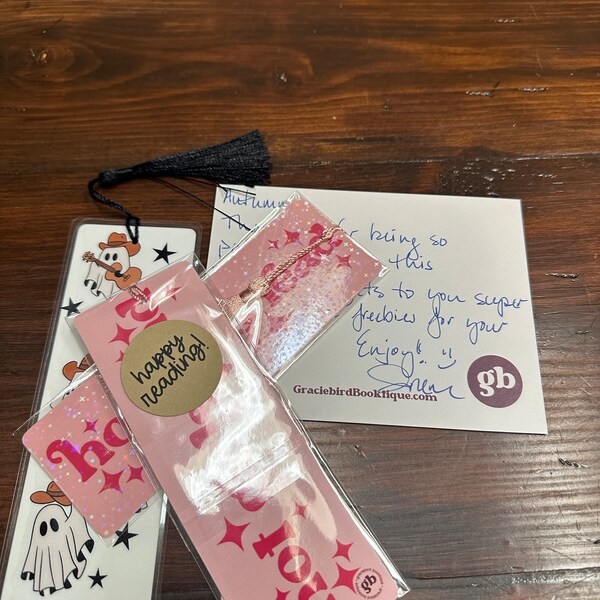 Pink Hot Girls Read Bookmark Printed on Both Sides, Bookish Girlie ...