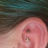 Antique Rose Curved Barbell Rook Piercing Curved Bar Eyebrow Jewelry ...