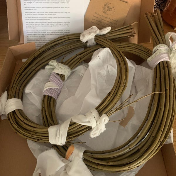 Willow Rods for Weaving and Crafts. Natural Brown, Buff or White Willow ...