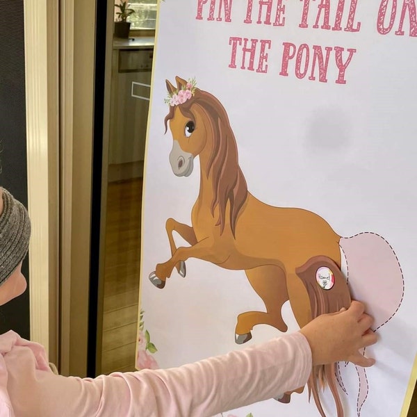 Pin the Tail on the Pony Game Pin the Tail Game Instant Printable Party ...
