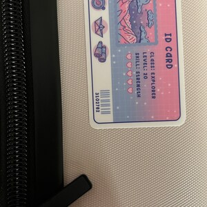 ID Card Aesthetic Vinyl Sticker Waterproof Waterbottle - Etsy