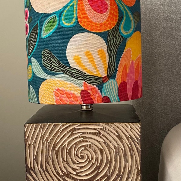 Midnight Bush Flora Lampshade, Blue Lampshade, Native Flowers Australia ...