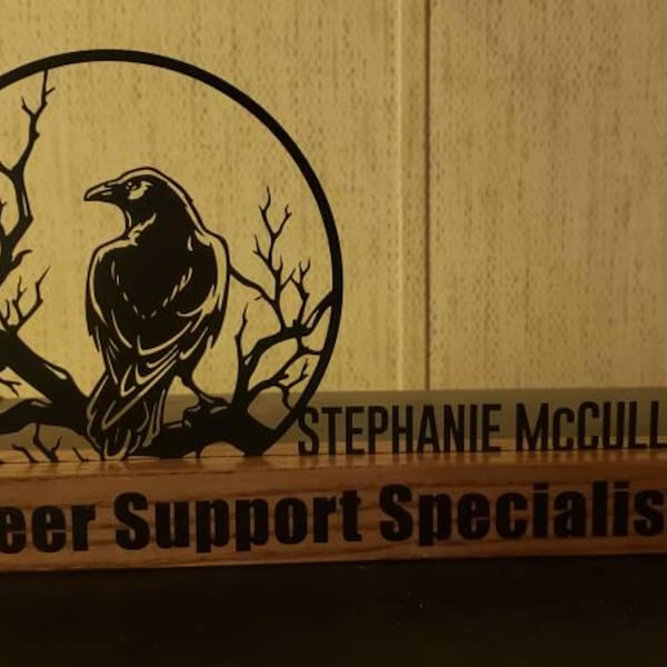 Custom Excavator Desk Name Plate Wedge, Personalized Nameplate Office ...