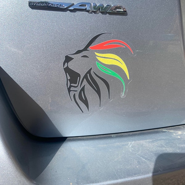 Rastafari Lion Sticker, Rasta Lion Art Dreadlock Rastafari Kiss-cut ...