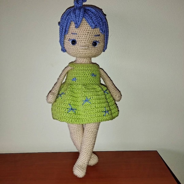 JOY CROCHET PATTERN, Inside Out Amigurumi Pattern, Crochet Joy Toy ...