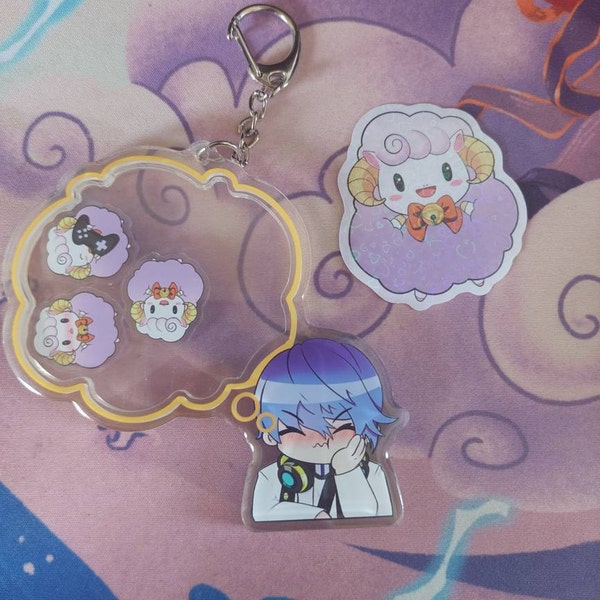 Shaker Charm Obey Me Royals Diavolo Barbatos MC Sheep Chan Fanmade - Etsy