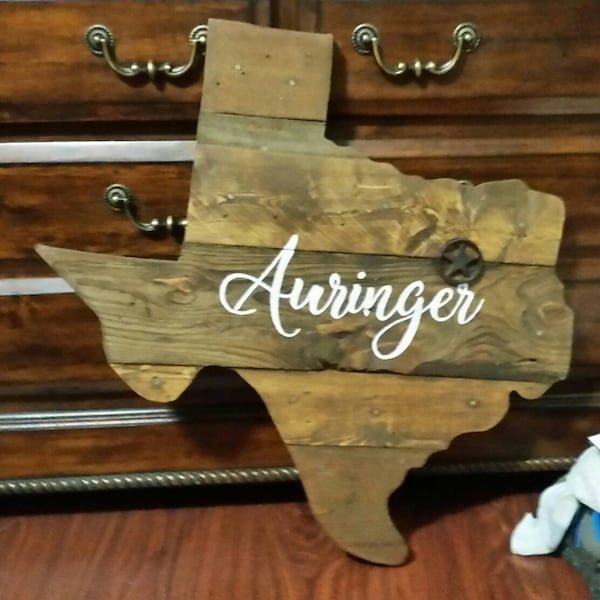 Texas Wood State Cut Out, Custom State Sign, Signage, Housewarming ...