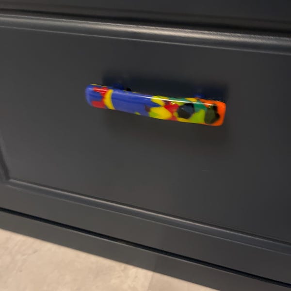 Colorful Cast Fused Glass Cabinet Pulls and Knobs - Etsy