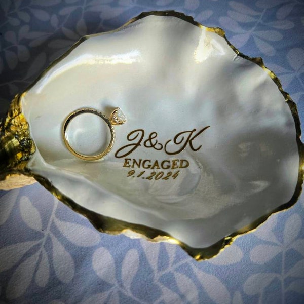 Personalized Oyster Jewelry Dish, Custom Wedding Gift, Trinket Dish ...