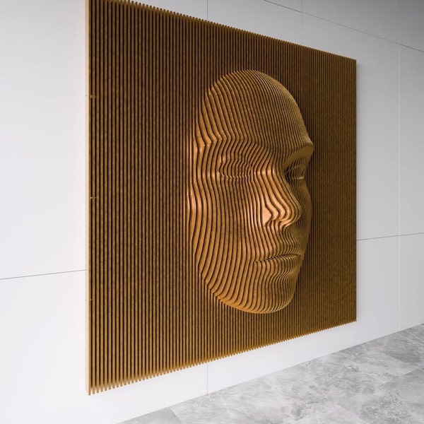 Female Face Wall Cut Files Art Decor Wavy Wooden Wall Decor Wall Design ...