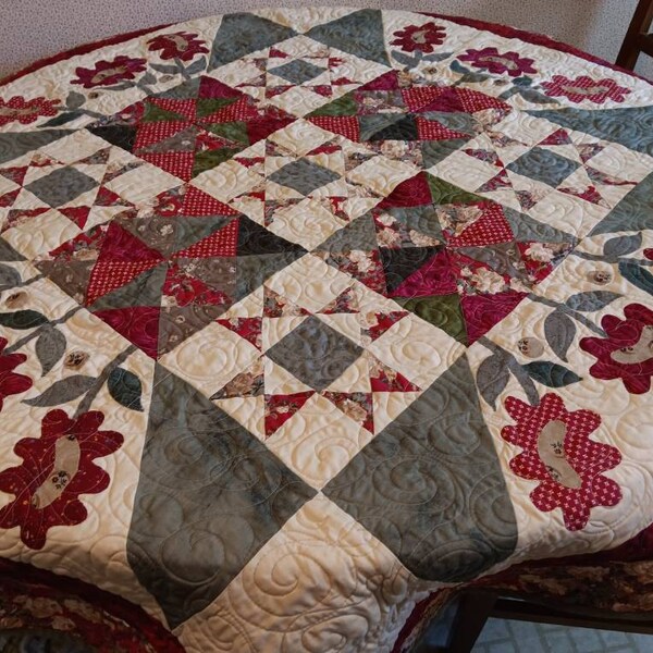 Scrappy Nine Patch, Decorator Quilt, 0122-02 - Etsy