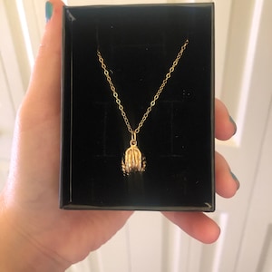 Large 14kt Gold Vermeil Corn Necklace Unique corn farmer gold | Etsy