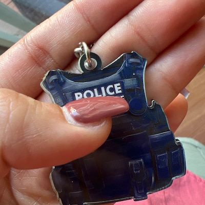 Personalized Police Bulletproof Vest Keychain Gift for Police, Police ...