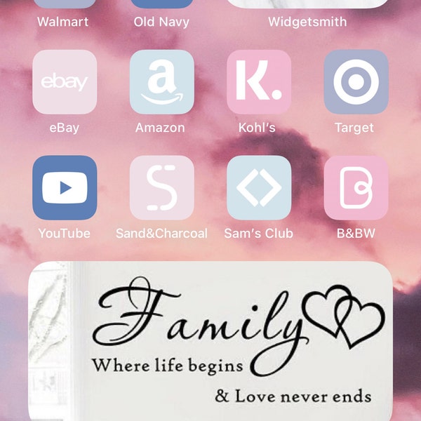 Pastel Ios 14 Icons Pink | Ios 14 Aesthetic | Pink App Icons | iPhone ...