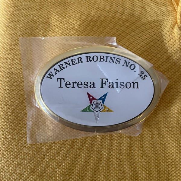 Order of Eastern Star 1.5" X 2.25 Framed Magnetic on Members Badge ...